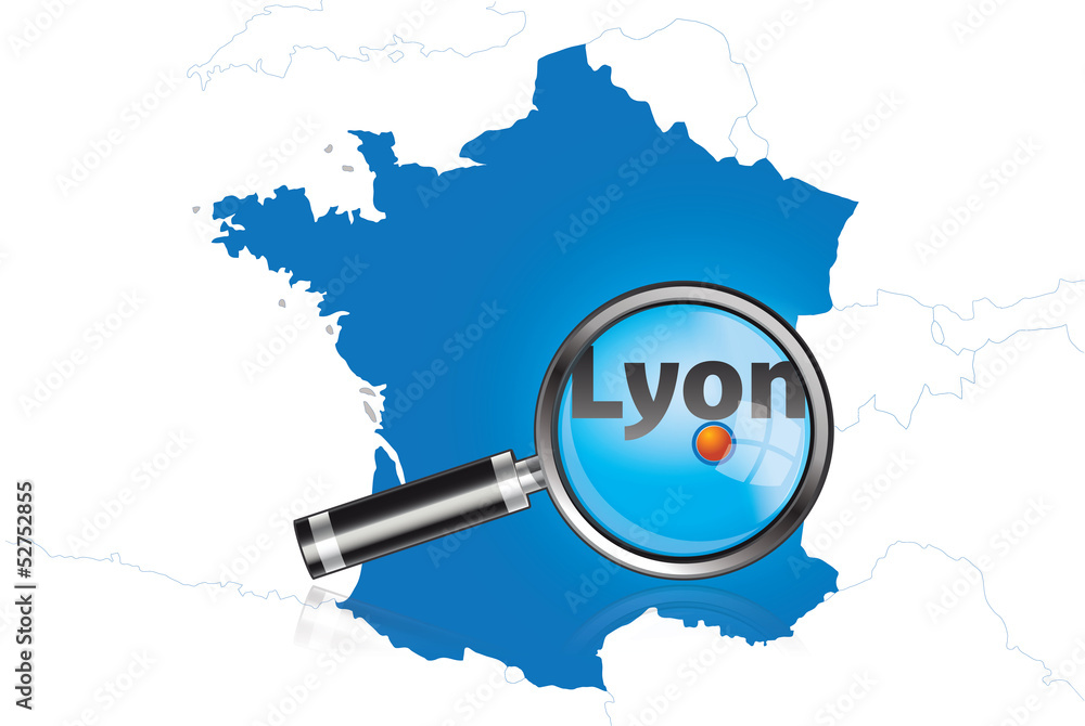 carte de france - LYON Stock Vector | Adobe Stock