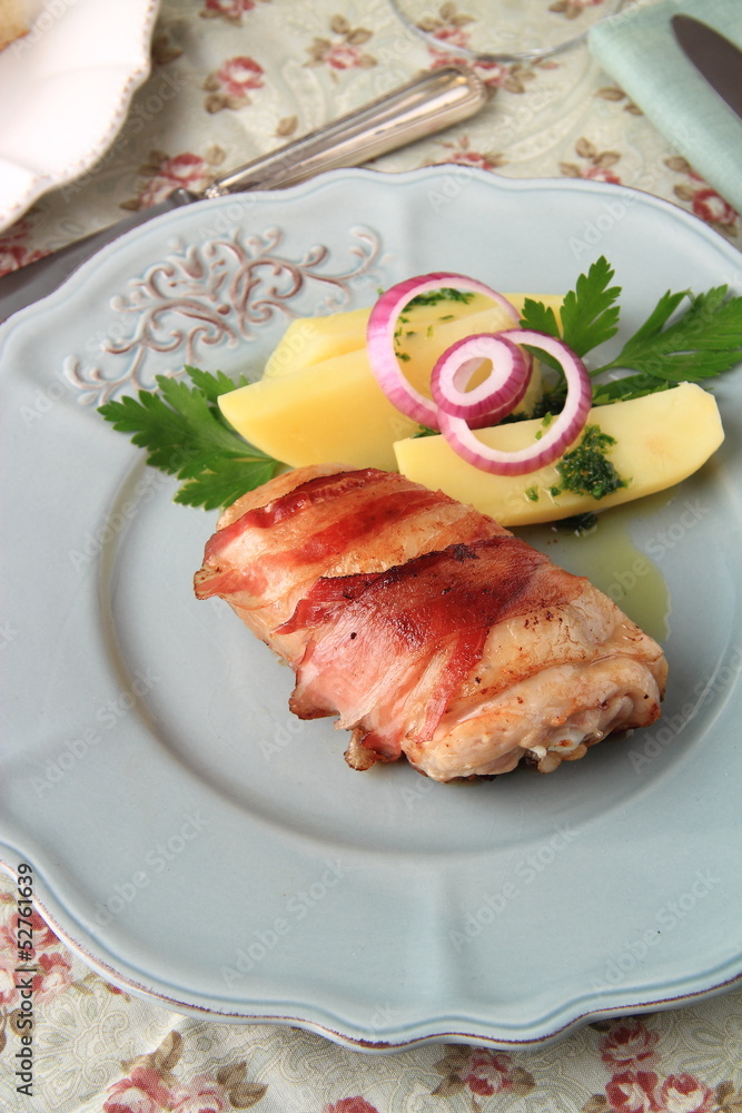 pollo e pancetta Stock Photo | Adobe Stock