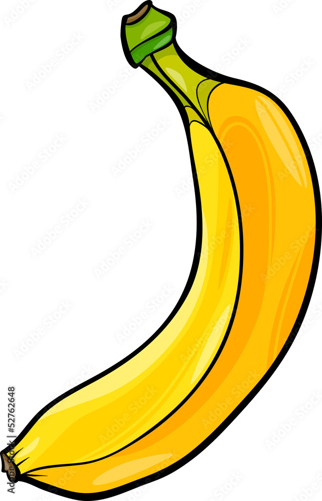 banana fruit cartoon illustration Stock Vector | Adobe Stock