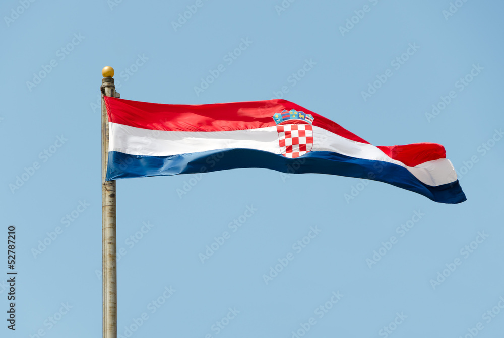 Croatian flag Stock Photo | Adobe Stock