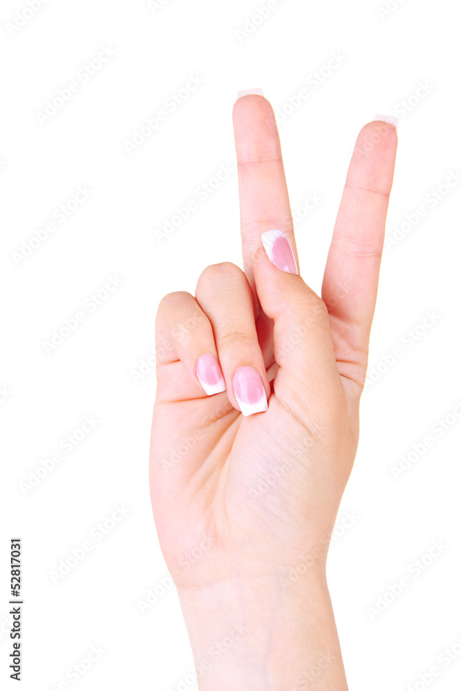 Finger Spelling the Alphabet in American Sign Language (ASL). Stock ...