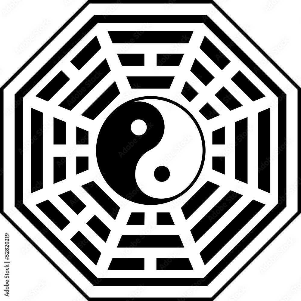Pakua, Bagua, Feng Shui Symbol vector de Stock | Adobe Stock