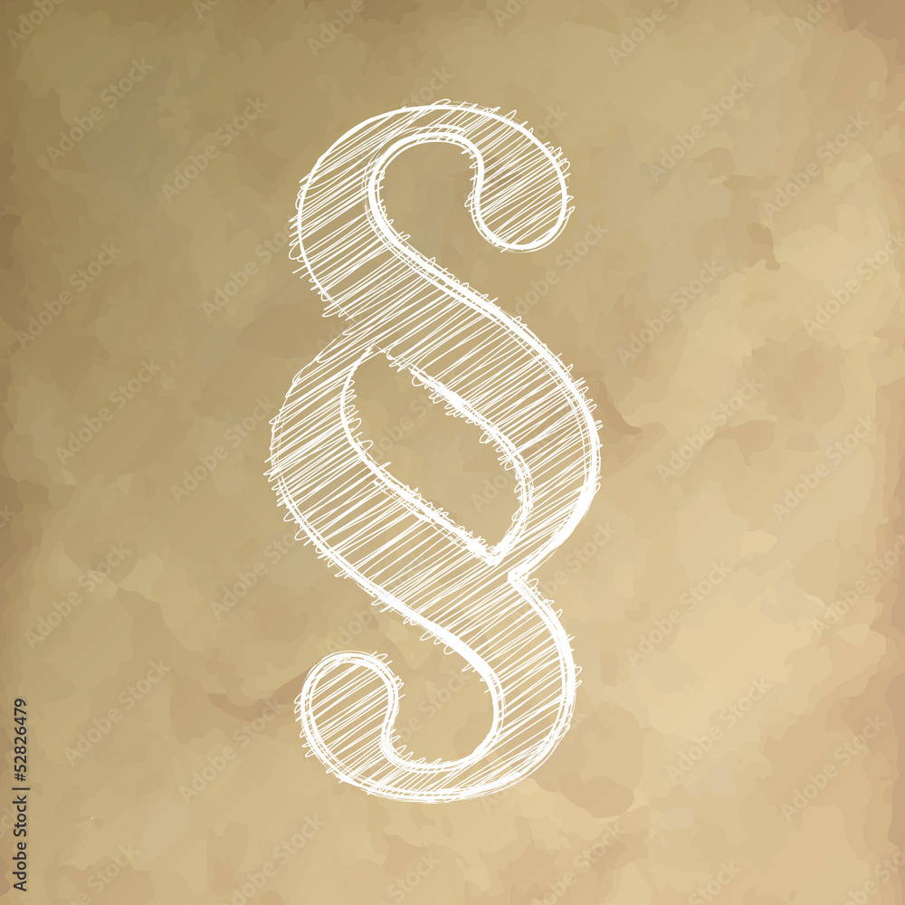 Paragraf Papier Vintage Scribble Kreide Stock-Vektorgrafik | Adobe Stock