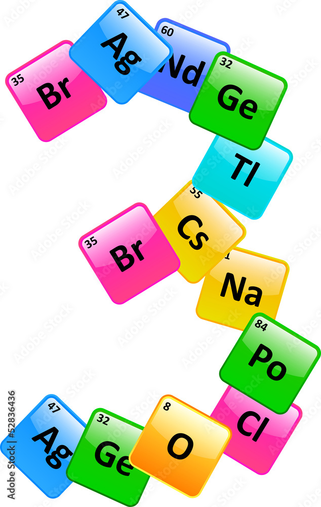 Periodic Table Of Elements Number 3 Stock Vector | Adobe Stock