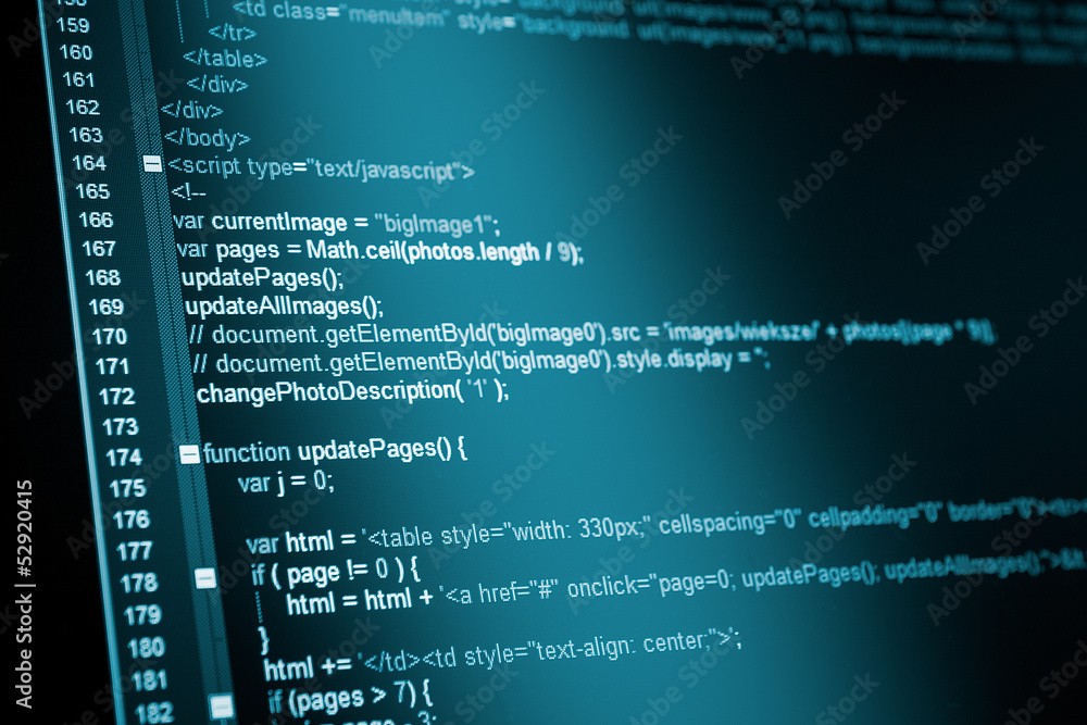 HTML web code Stock-Foto | Adobe Stock