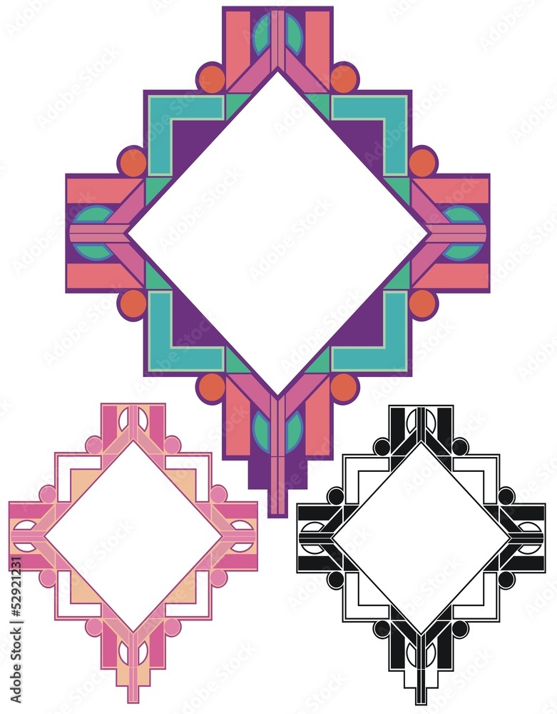 Pueblo deco style border Stock Vector | Adobe Stock