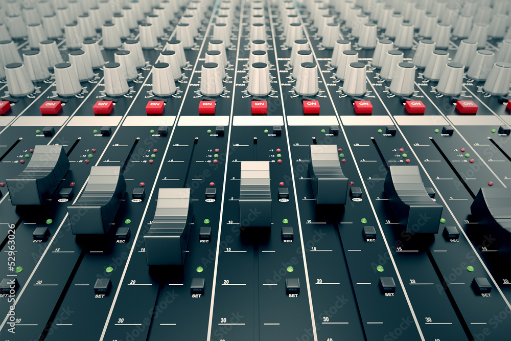 Audio Console. Stock Photo | Adobe Stock