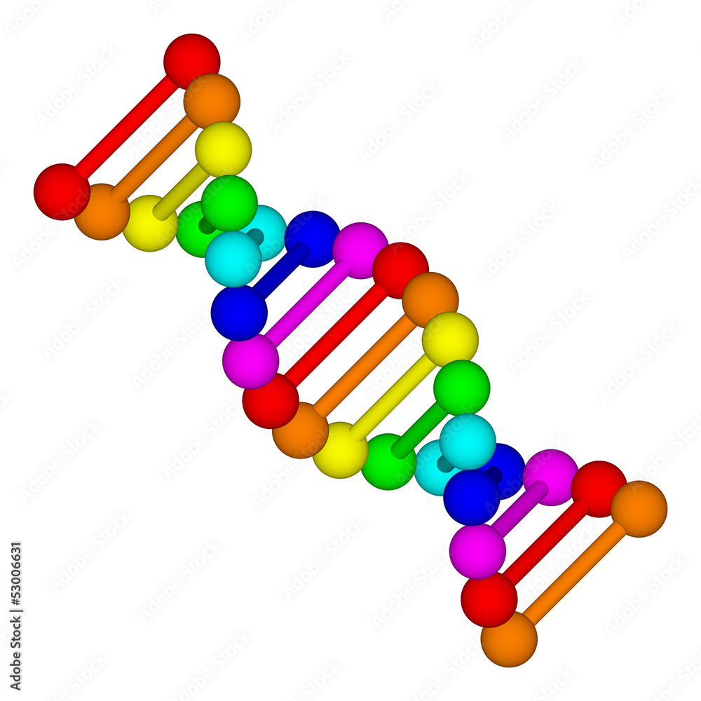 Rainbow DNA logo - deoxyribonucleic acid on white background Stock ...