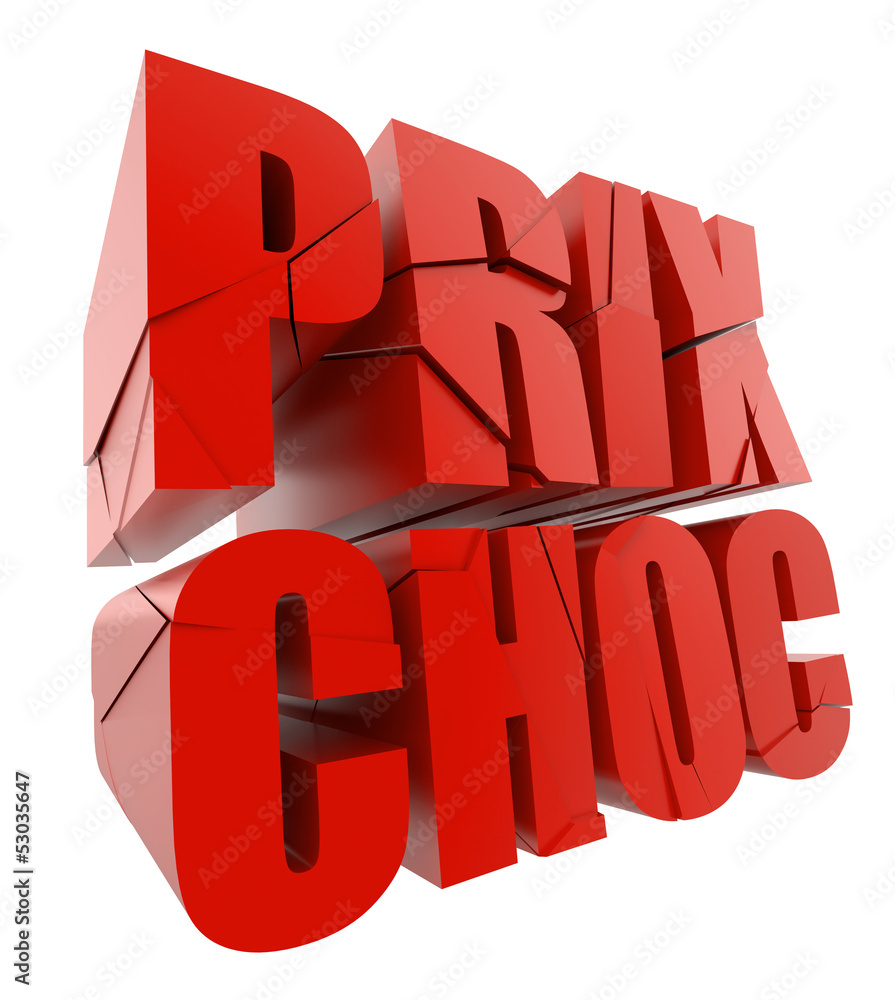 "Prix choc" sur fond blanc 1 Illustration Stock | Adobe Stock