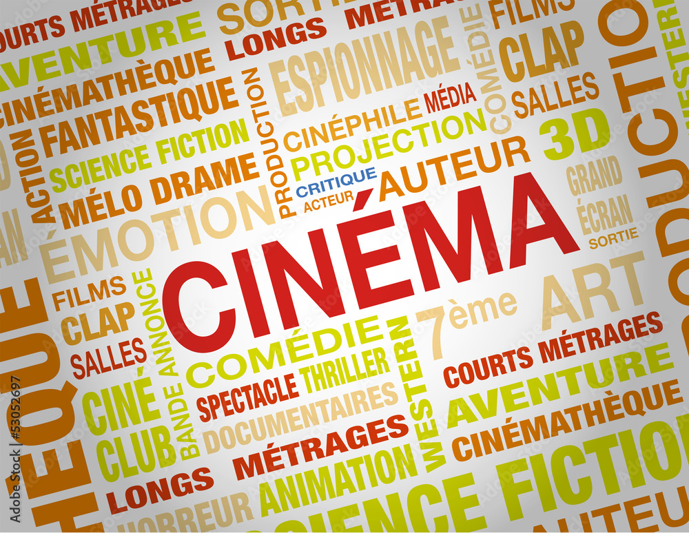 nuage de mots cinema Stock Vector | Adobe Stock