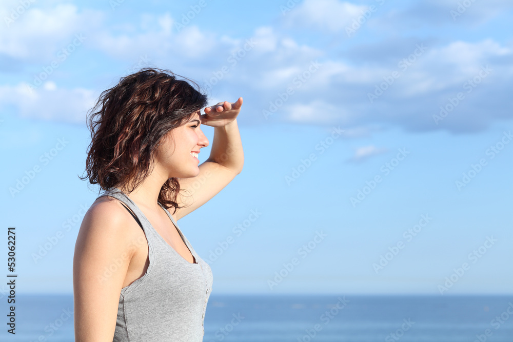 Hand On Forehead Looking