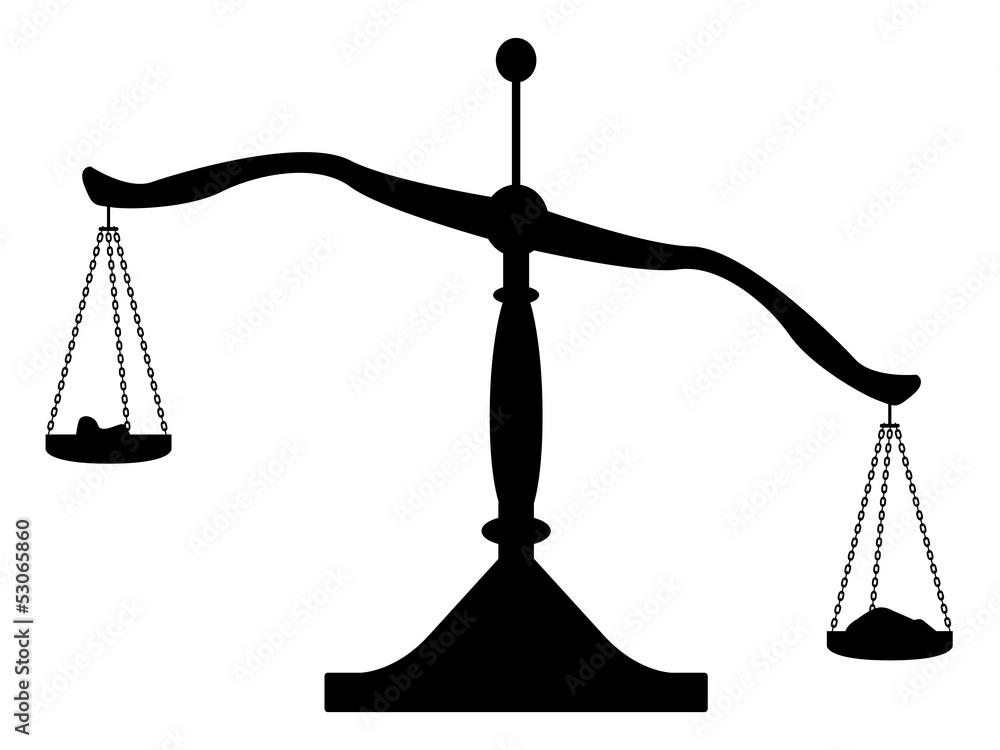 Balance scales silhouette. Stock Vector | Adobe Stock