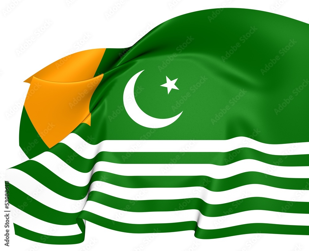 Azad Jammu and Kashmir Flag Stock Illustration | Adobe Stock