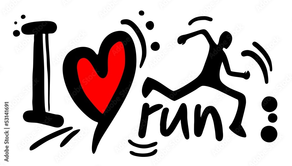 Love run Stock Vector | Adobe Stock