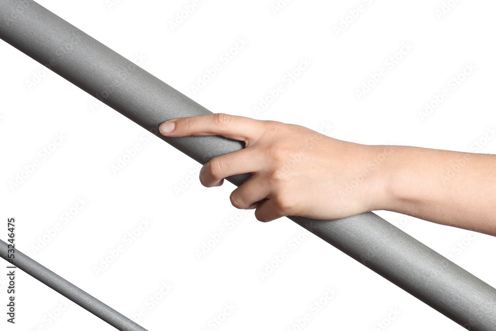 Woman hand resting on a railing Stock Photo | Adobe Stock