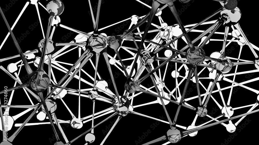 Glass structure in a neural network configuration Stock Illustration ...