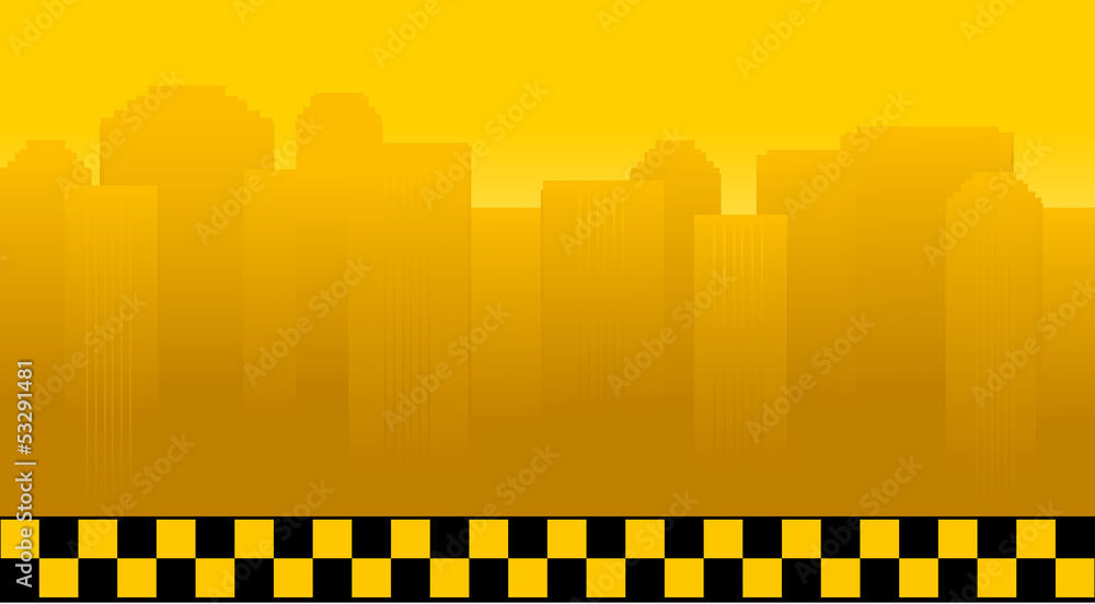 taxi background with city Stock Vector | Adobe Stock