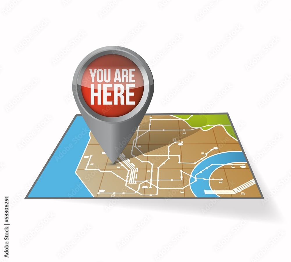 Your current location pointer illustration Stock Illustration | Adobe Stock