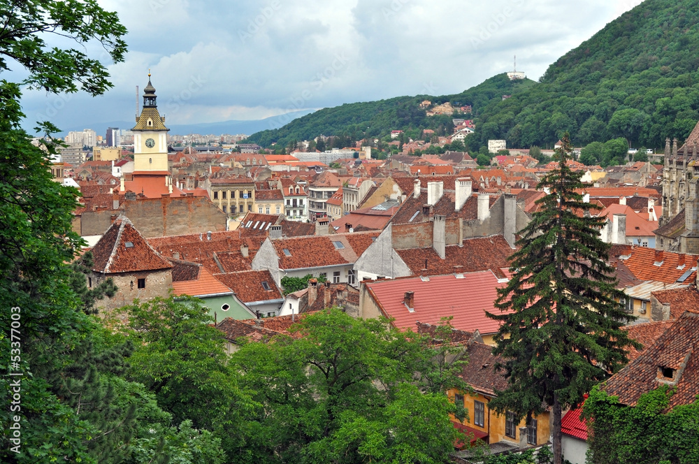 The Black church, the oldest gothic monument in Brasov, Romania Stock ...