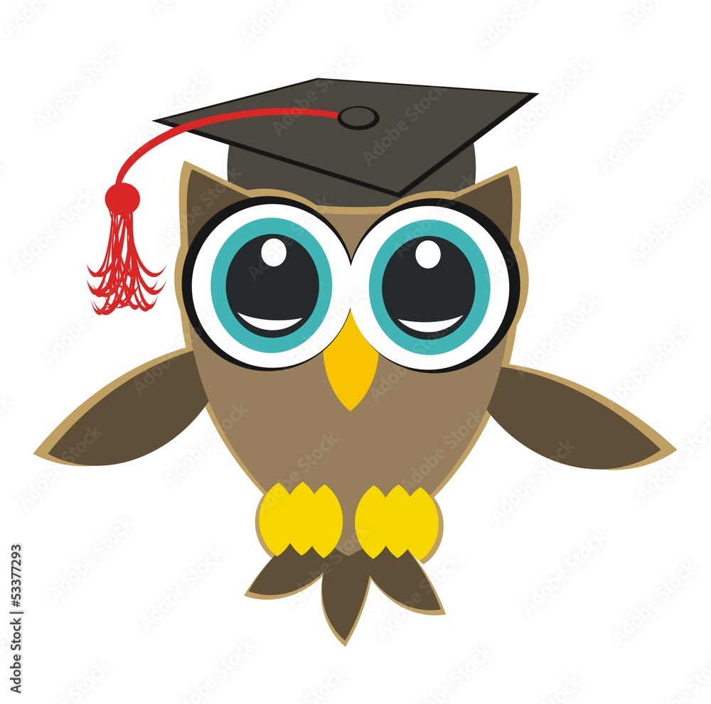 graduate owl - university owl Stock Vector | Adobe Stock