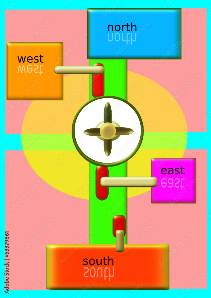 Los cuatro puntos cardinales Stock Vector | Adobe Stock