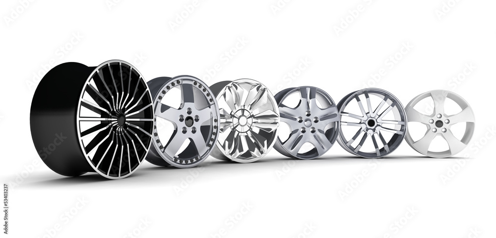 six car rims Stock Illustration | Adobe Stock