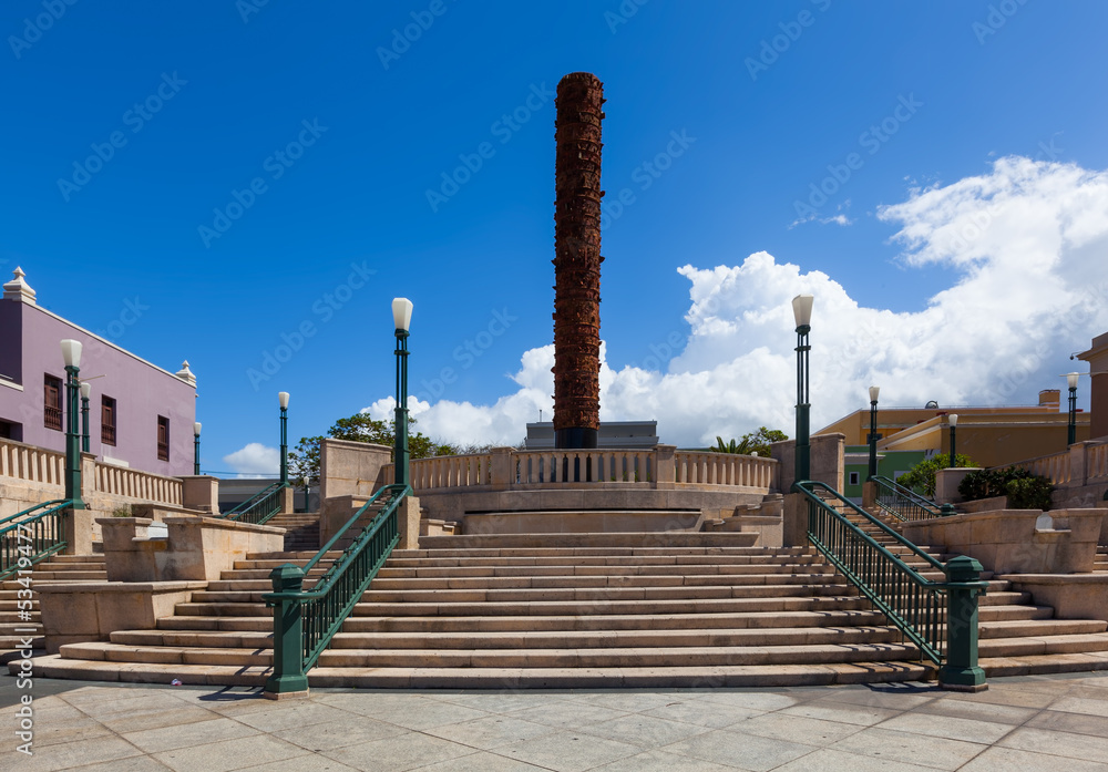 Poster Totem Telurico in the Quincentennial Plaza Old San Juan ...