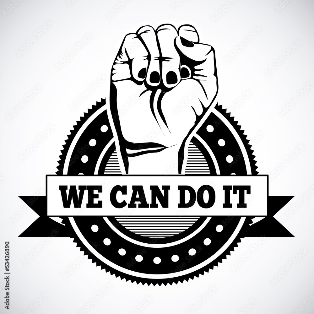 we can do it Stock Vector | Adobe Stock