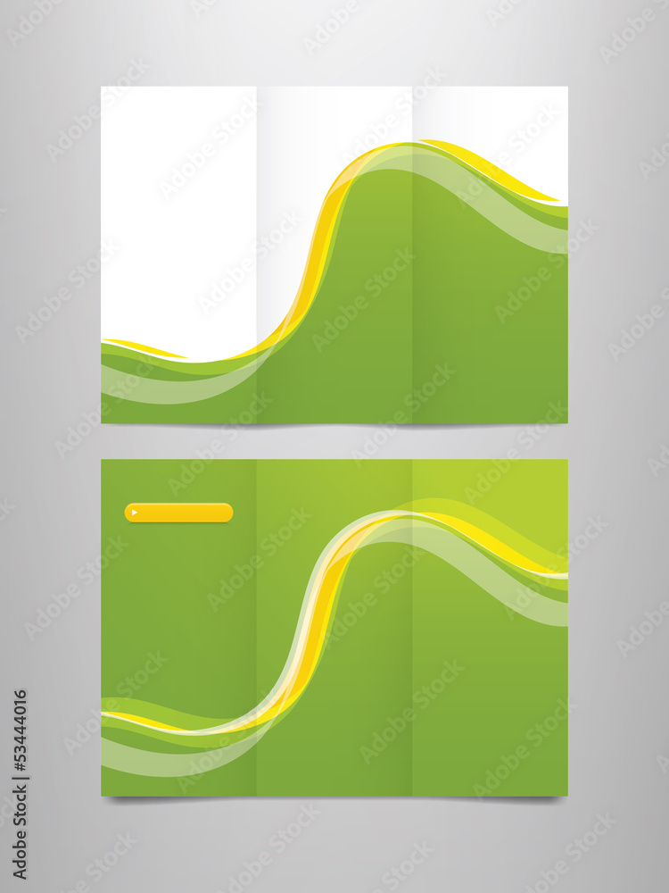 tri fold green brochure template Stock Vector | Adobe Stock