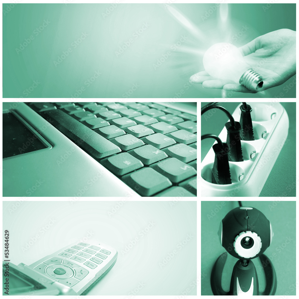Tehnology collage foto de Stock | Adobe Stock