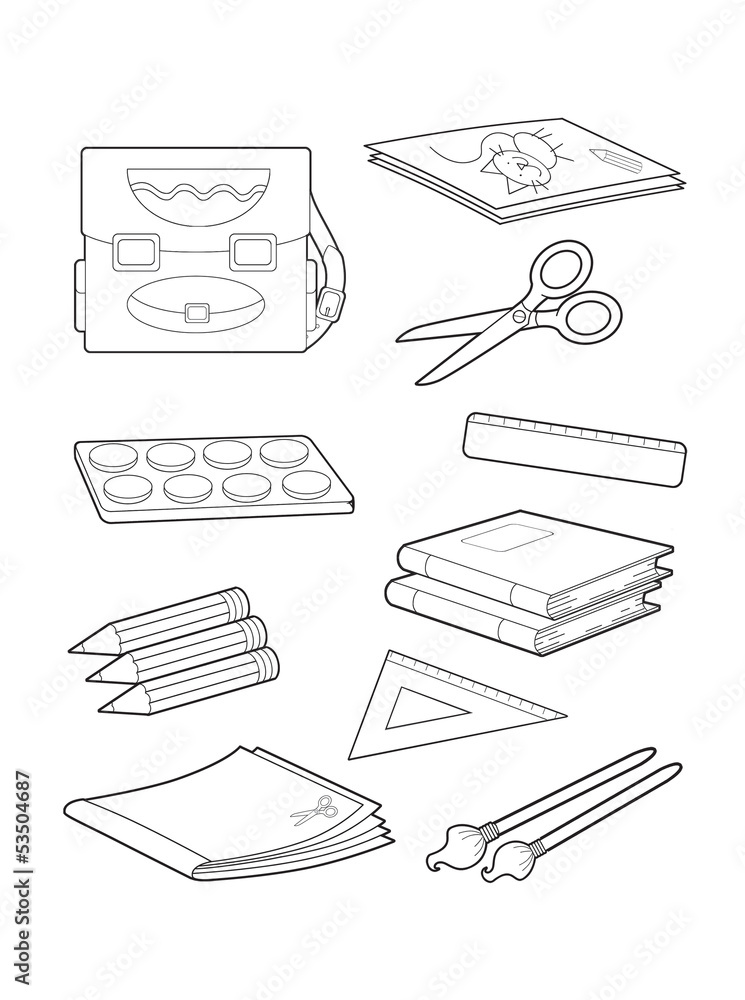 Classroom Objects Coloring Pages