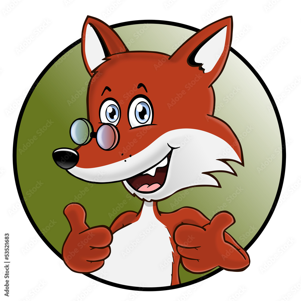 Schlauer Fuchs_Ausschnitt Illustration Stock | Adobe Stock
