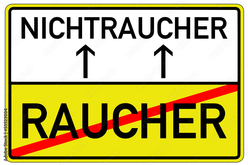 Raucher Nichtraucher Schild #130621-svg01 Stock-Vektorgrafik | Adobe Stock