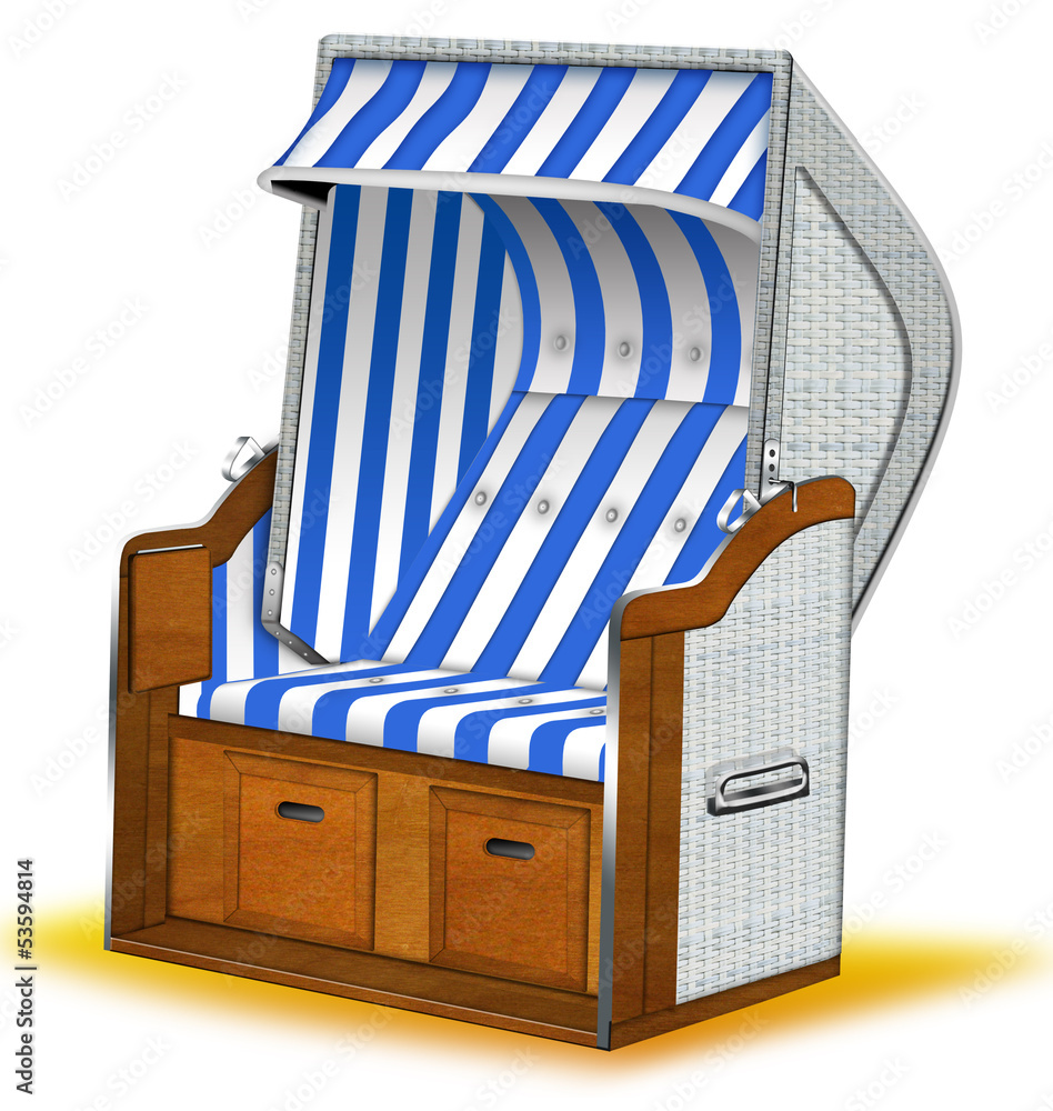 Strandkorb Stock-Vektorgrafik | Adobe Stock