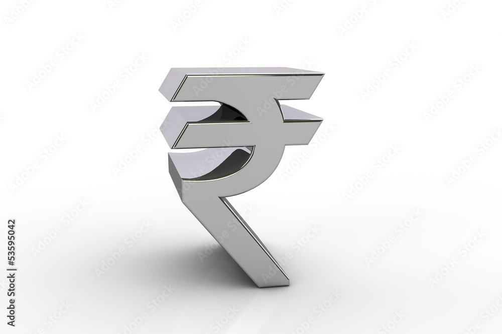 3D rupee currency symbol Stock Illustration | Adobe Stock