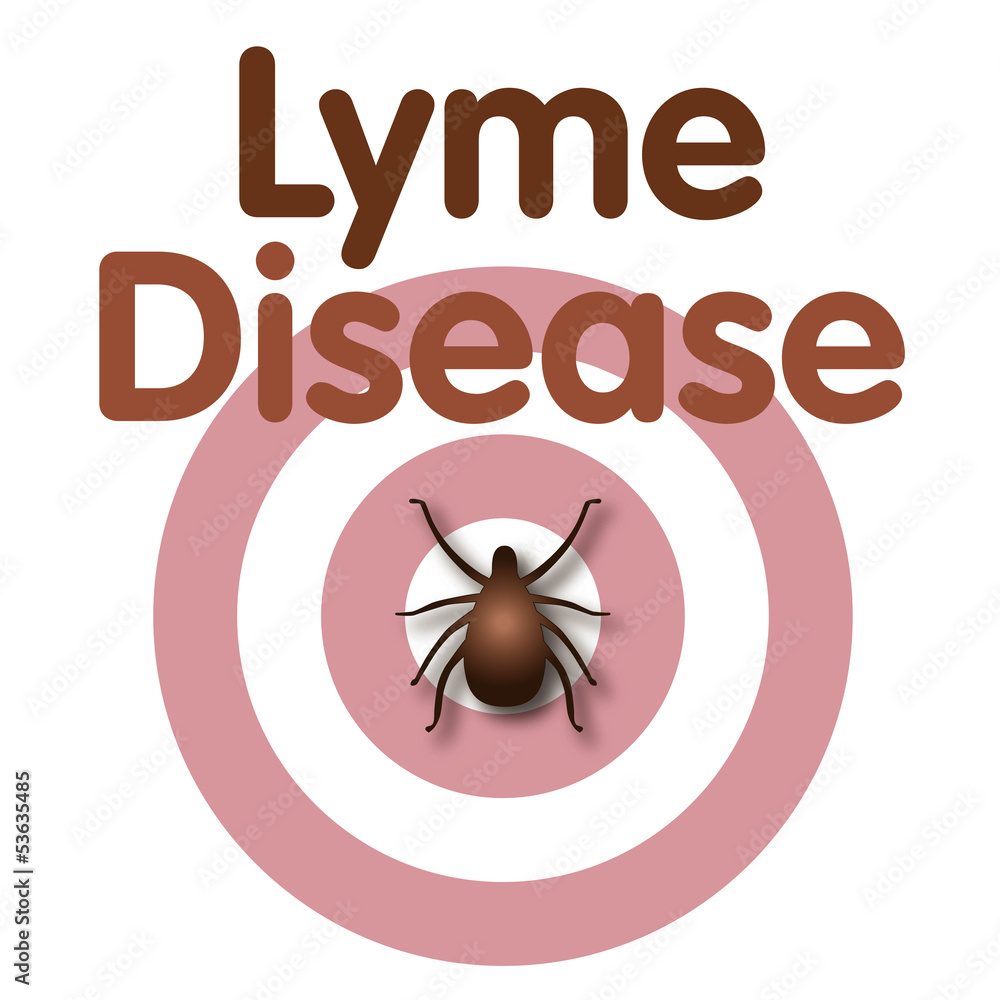 Lyme Disease, Tick, Bulls-eye Rash, title text. EPS10. Stock ...