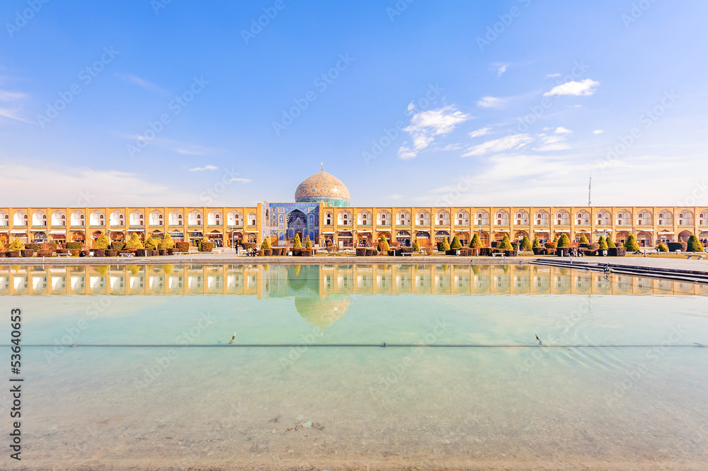 Sheikh Lotf Allah Mosque in Naghsh-i Jahan Square, Iran Stock Photo ...