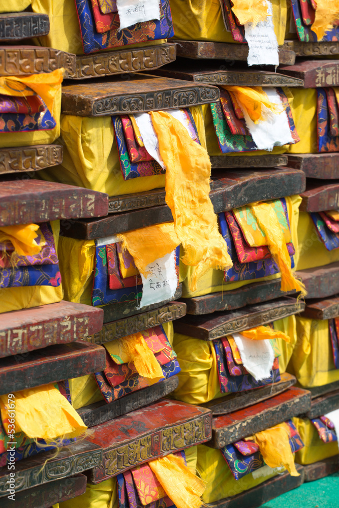 Old Tibetan Sacred text stored in precious box Stock Photo | Adobe Stock