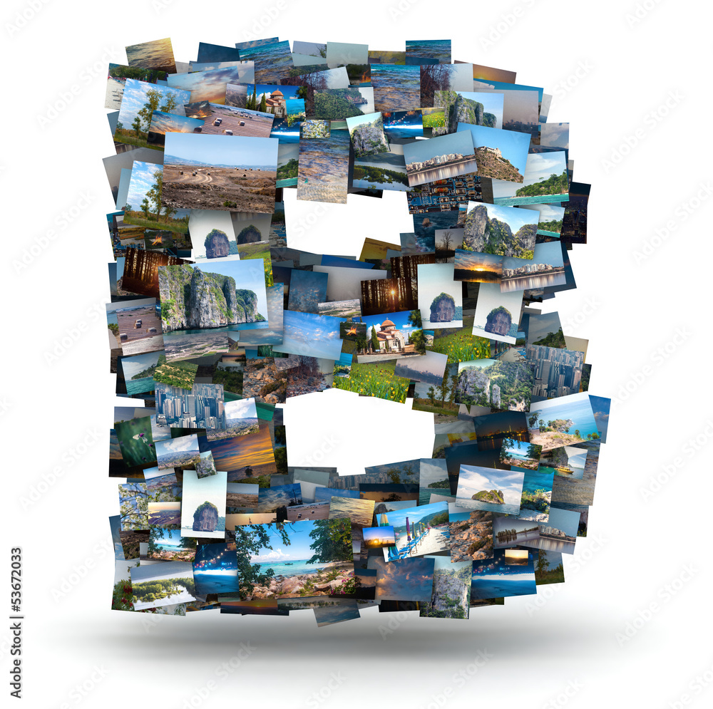 Letter B from photos Stock Illustration | Adobe Stock