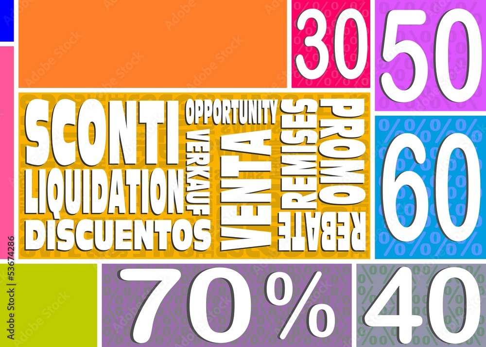 Vettoriale Stock CARTELLO SCONTI O PROMOZIONE | Adobe Stock