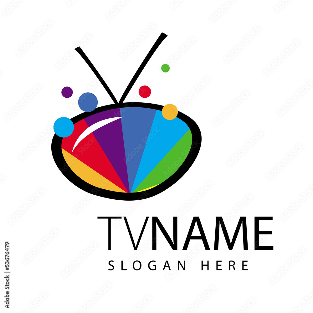 vector logo screen TV's color range Stock Vector | Adobe Stock