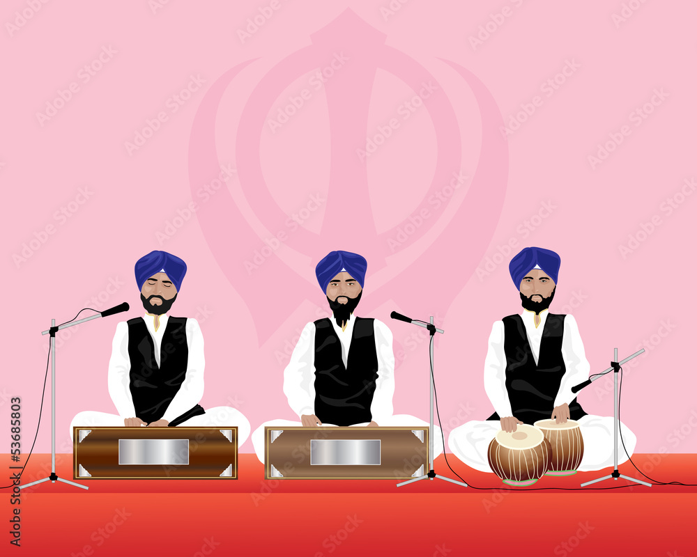 sikh musicians Stock Vector | Adobe Stock