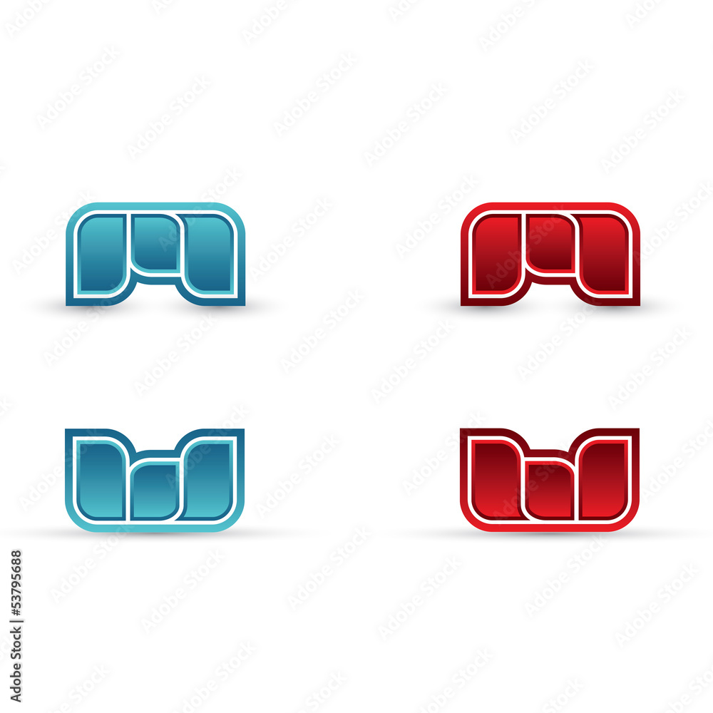 Vetor de M W Harf Logo Çalışması Letter Logo Template do Stock | Adobe ...