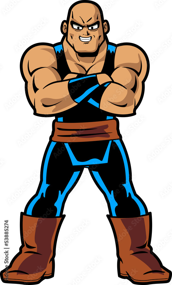 Anime Manga Muscle Man Stock Vector | Adobe Stock