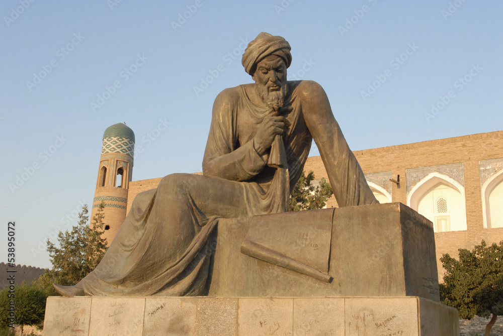 The Al-Khorezmi Muhammad ibn Musa Khuwarizmi Monument in Khiva Photos ...