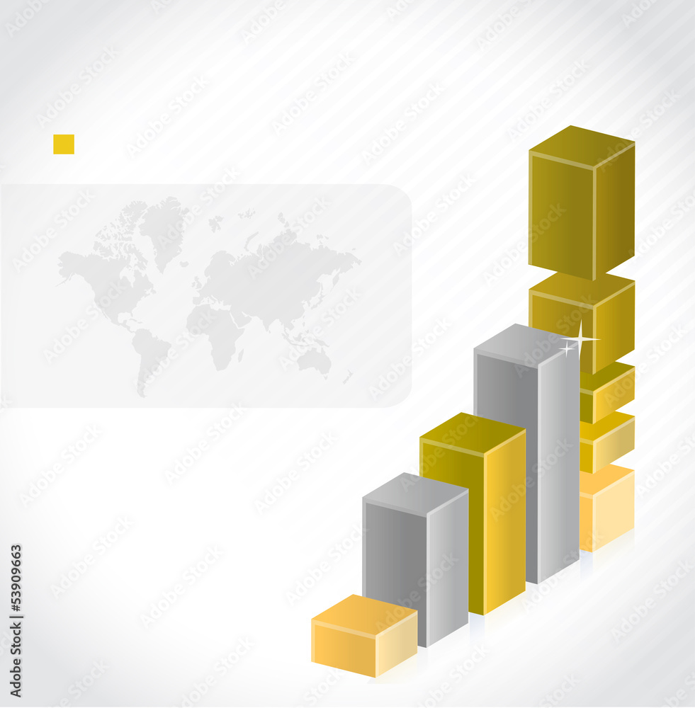 orange graph chart background. and world map Stock Illustration | Adobe ...