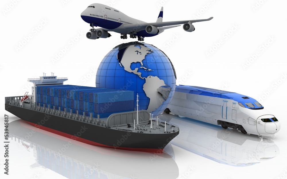 types of transport of transporting are loads Stock Illustration | Adobe ...