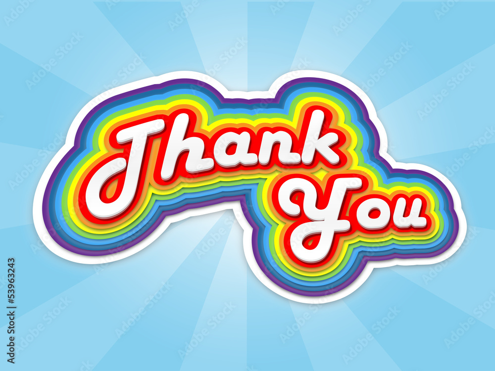 "THANK YOU" Card (thanks appreciation gratitude very much a lot) Stock ...