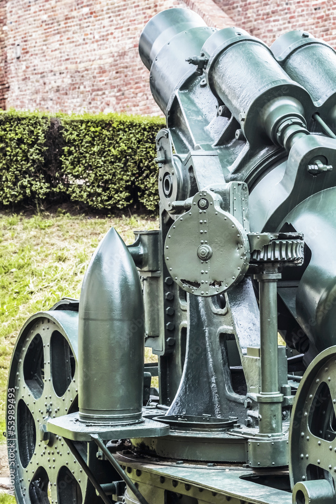 Austro Hungarian WWI Siege Howitzer Škoda 305 mm Mörser Model Stock ...