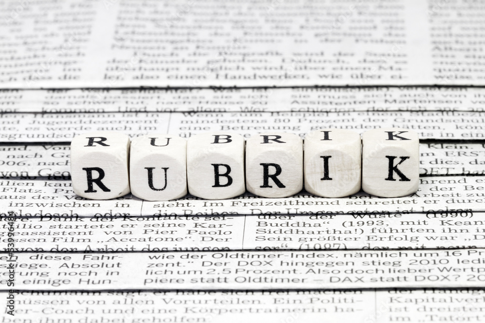 Rubrik Stock-Foto | Adobe Stock